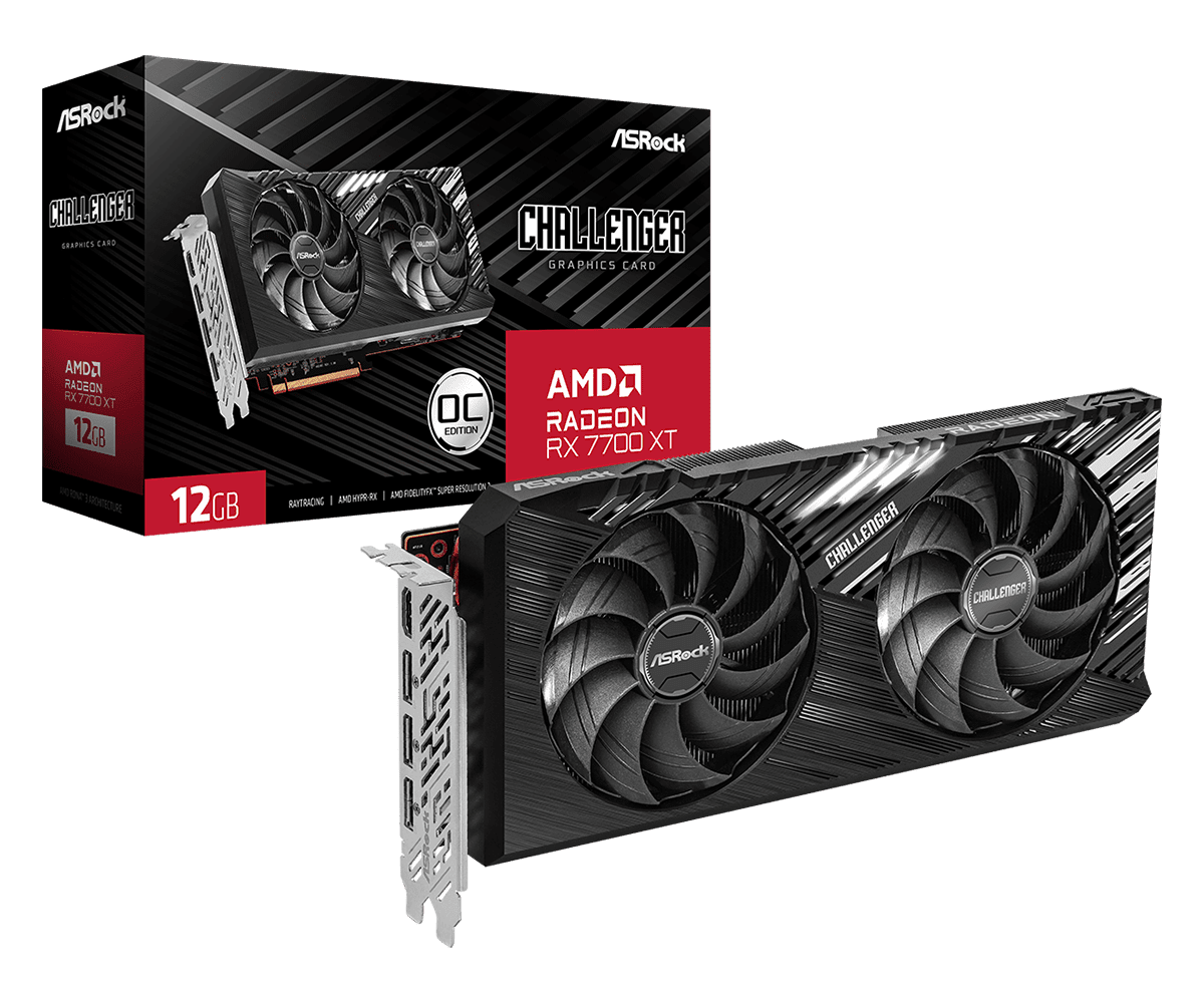 Placa Gráfica ASROCK Radeon RX 7700XT Challenger 12GB GDDR6 | nanoChip