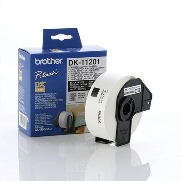 Pack 400 Etiquetas Brancas BROTHER 29×90,3mm – DK11201 | nanoChip