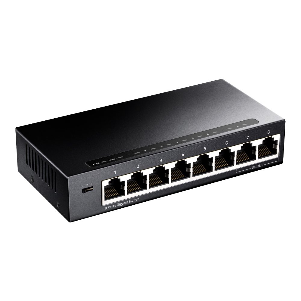 Switch CUDY 8 Portas Gigabit Metal – GS108 | nanoChip