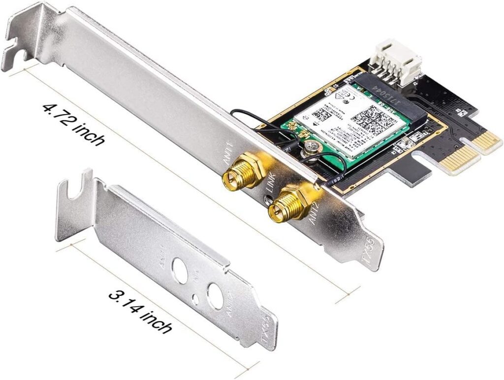 Placa de Rede Wireless CUDY AX5400 Wi-Fi 6E PCIe – WE3000 | nanoChip