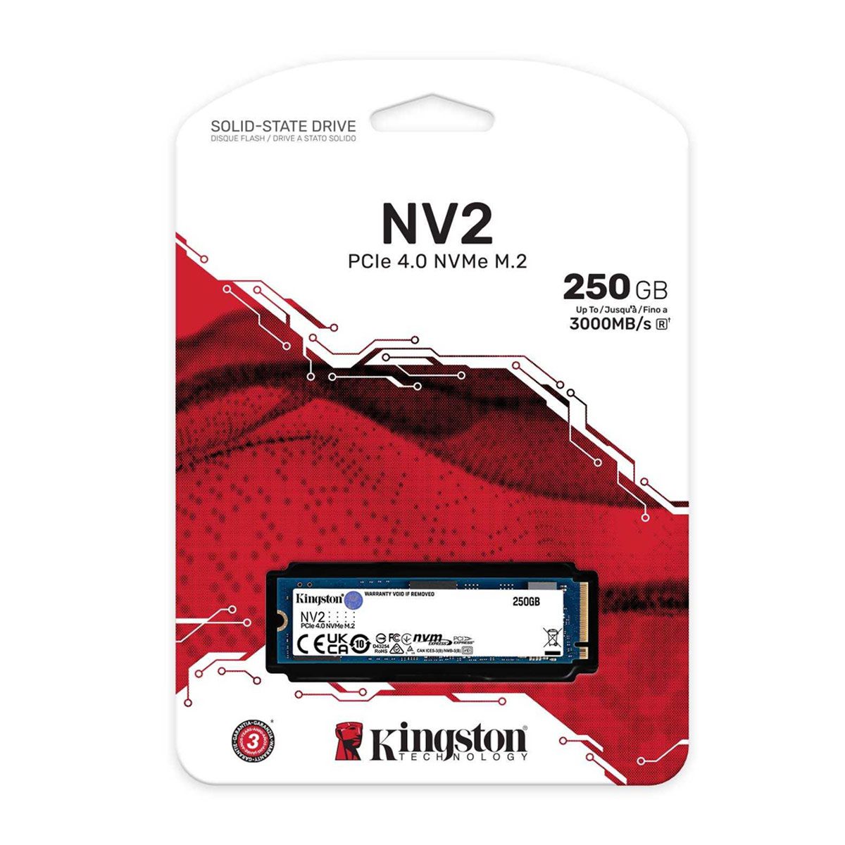 SSD KINGSTON SSD NV2 250GB NVMe PCIe M.2 2280 | nanoChip