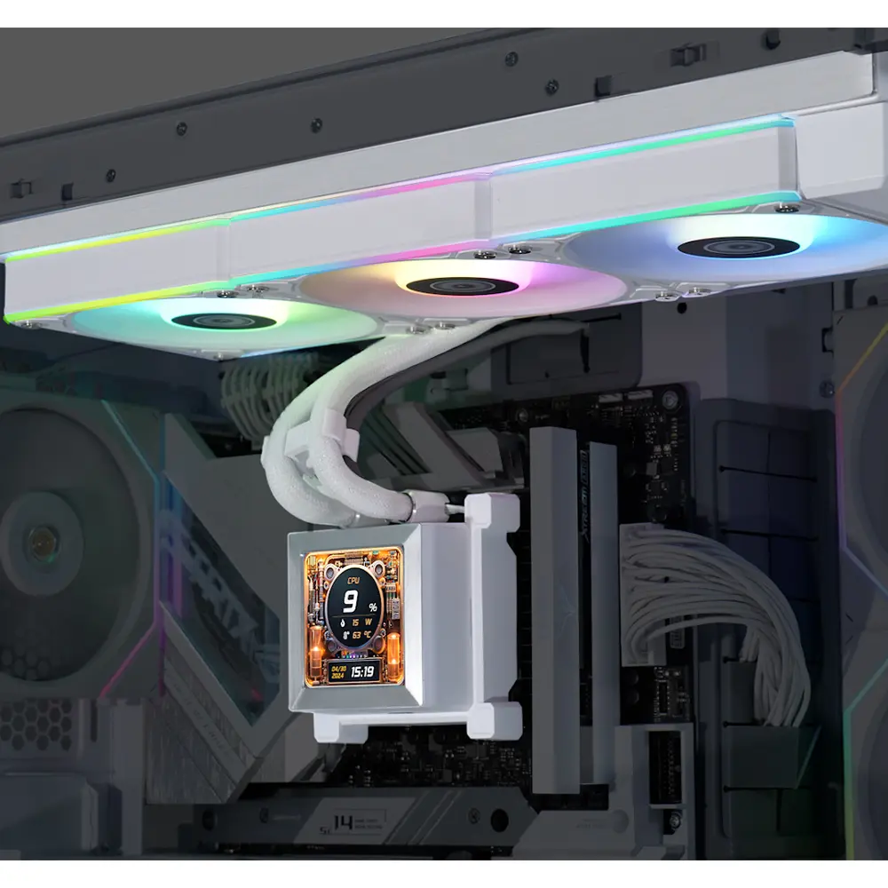 Water Cooler LIAN LI HydroShift LCD 360R ARGB Branco 360mm | nanoChip