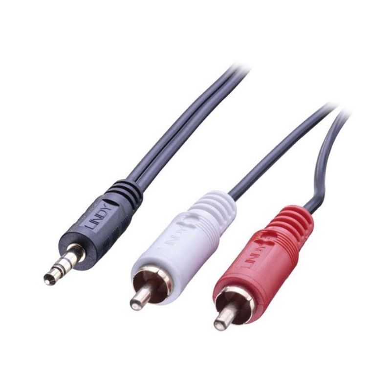Cabo LINDY Jack 3.5mm Macho > RCA Stereo Macho – 35680 | nanoChip