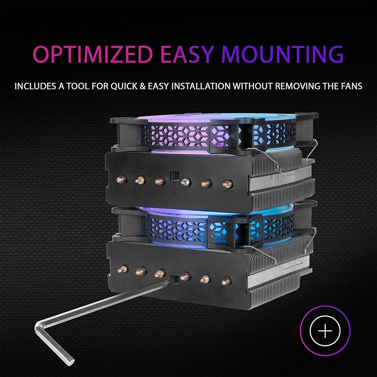 Cooler MARS GAMING MCPU-XT CPU Cooler ARGB 120mm Preto | nanoChip