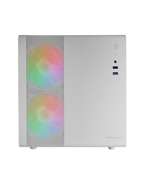Caixa Micro-ATX MARS GAMING MC400 RGB Mesh Branca | nanoChip