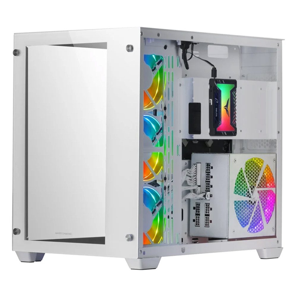 Caixa E-ATX MARS GAMING MCV3 XXL Vidro Temperado Branca - nanoChip