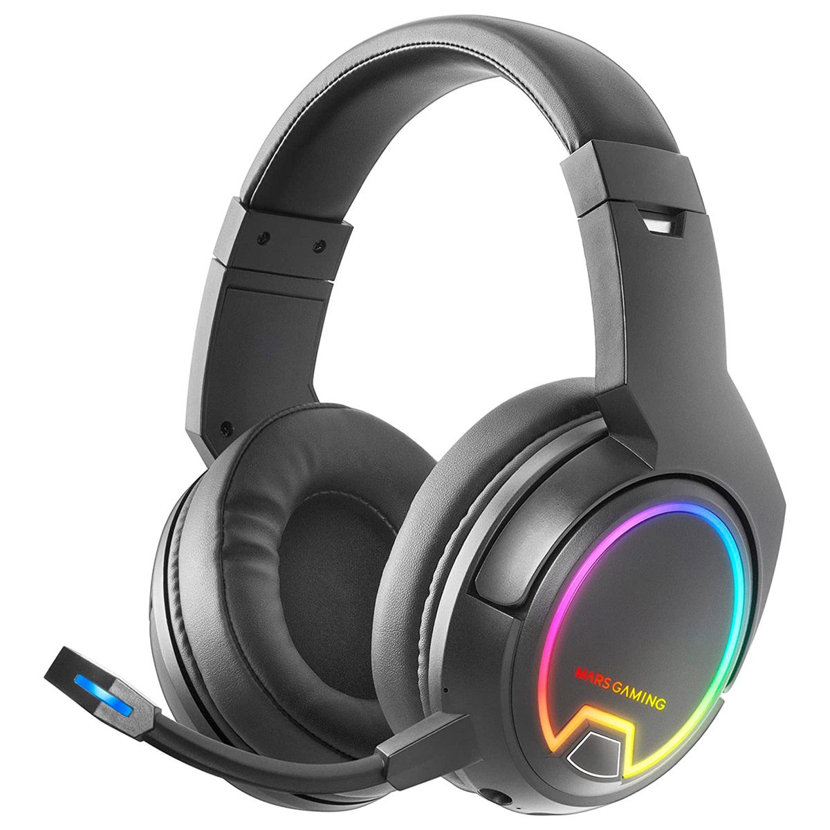 Headset MARS GAMING MHW-100 Wireless RGB Gaming Headset Preto | nanoChip