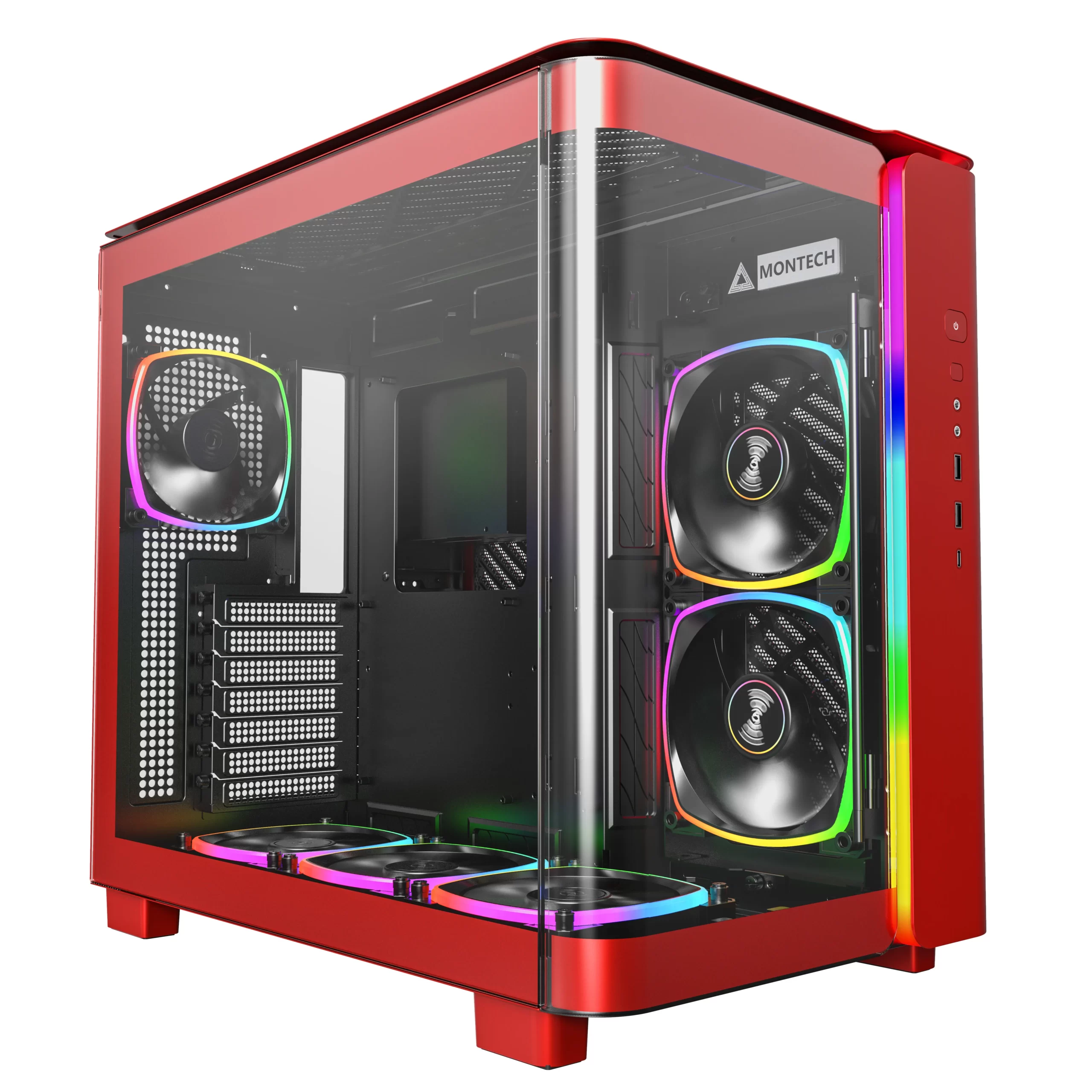 Caixa ATX MONTECH King 95 PRO Red | nanoChip