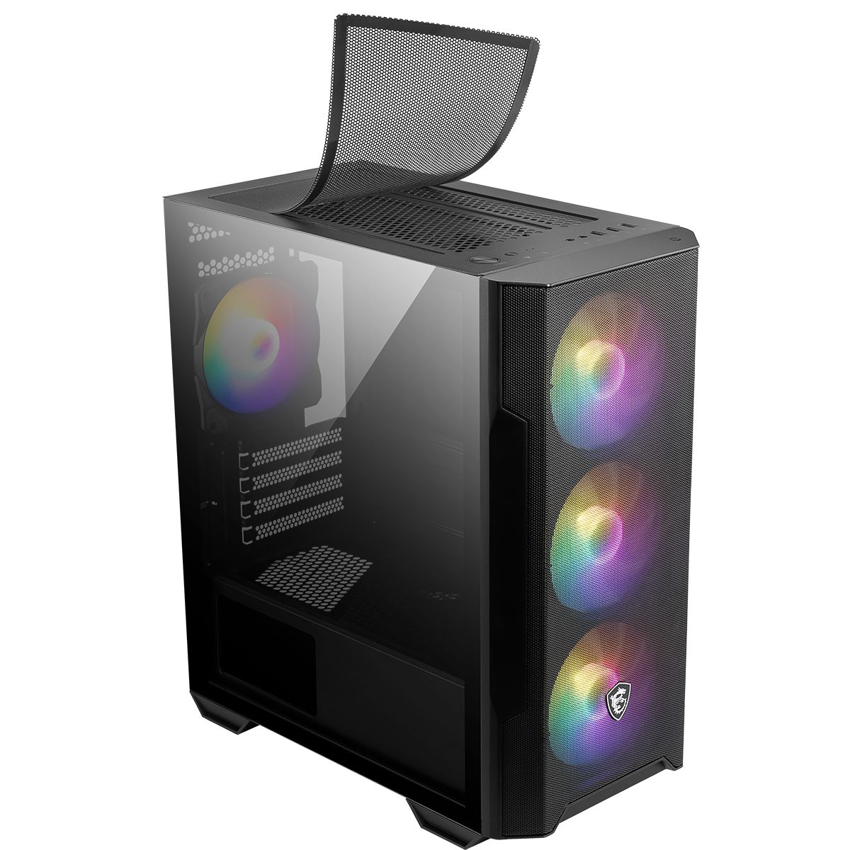 Caixa Micro-ATX MSI MAG Forge M100R RGB Preta | nanoChip