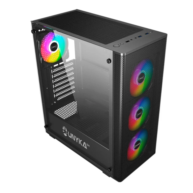 Caixa UNYKA Gaming MIR100 ARGB PRETA – UK511303 | nanoChip