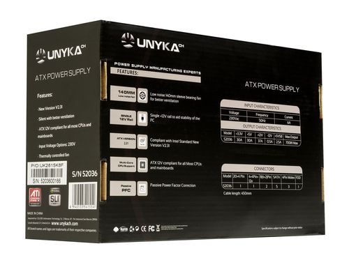 FONTE DE ALIMENTAÇÃO UNYKA 700W 80+ Bronze | nanoChip